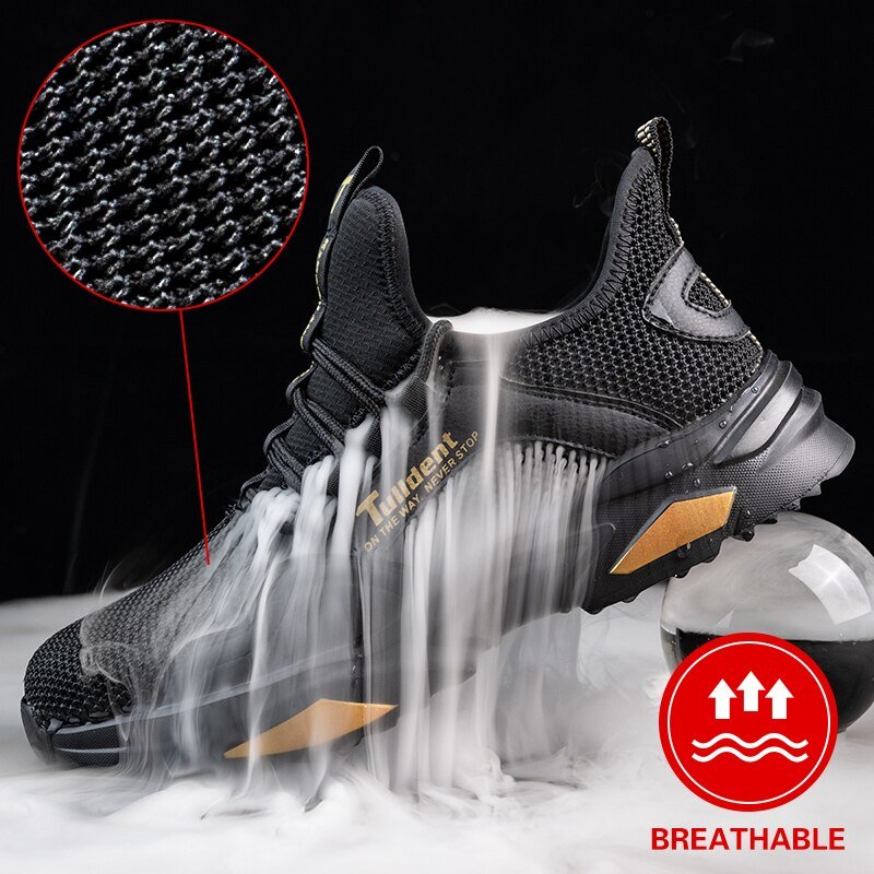 Safety Shoes Men Anti-Smashing Steel Toe Cap Puncture Proof ...